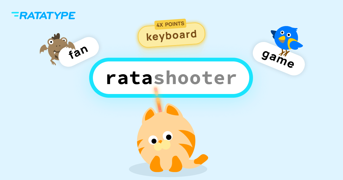 Free online typing game Ratashooter for kids and adults — Ratatype